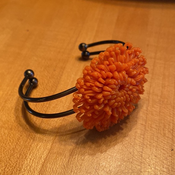 Jewelry | Handcrafted Orange Flower Cuff | Poshmark